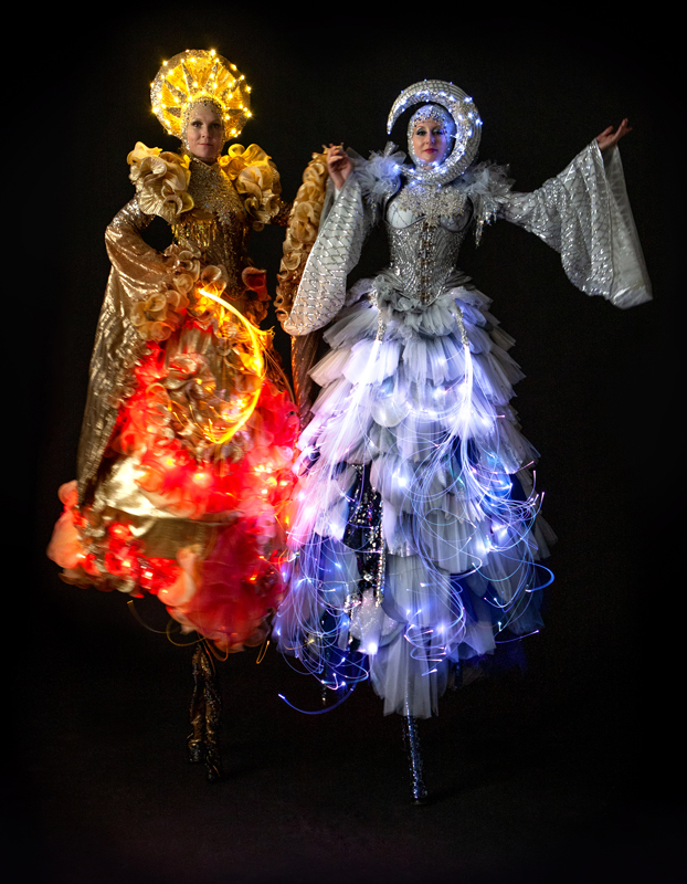 Hire Sun and Moon Stilt Walkers - Fantasy and Space Theme Walkabout ...