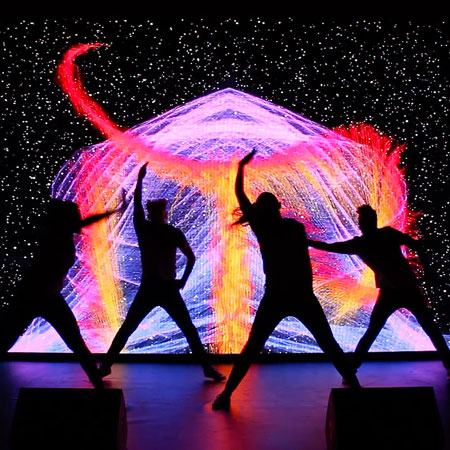 Custom Video Mapping Dance Show - Hire dancers with LED screen show | UK