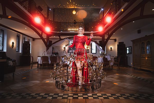 Book Roaming Champagne Dress Cologne | Scarlett Entertainment