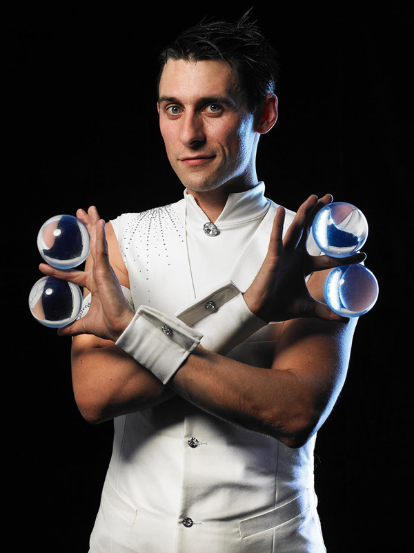Hire UK Contact Juggler - Unique Circus Act | Scarlett Entetrainment UK