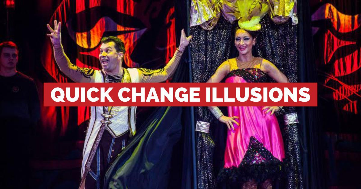 Hire Quick Change Illusion Act | Quick Change Artists - Scarlett ...